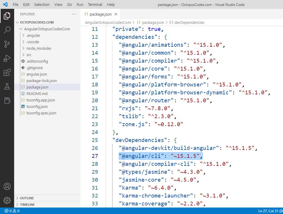 Check Angular Version Using Command Line OctopusCodes