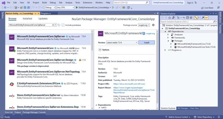 Install Nuget Packages Octopuscodes