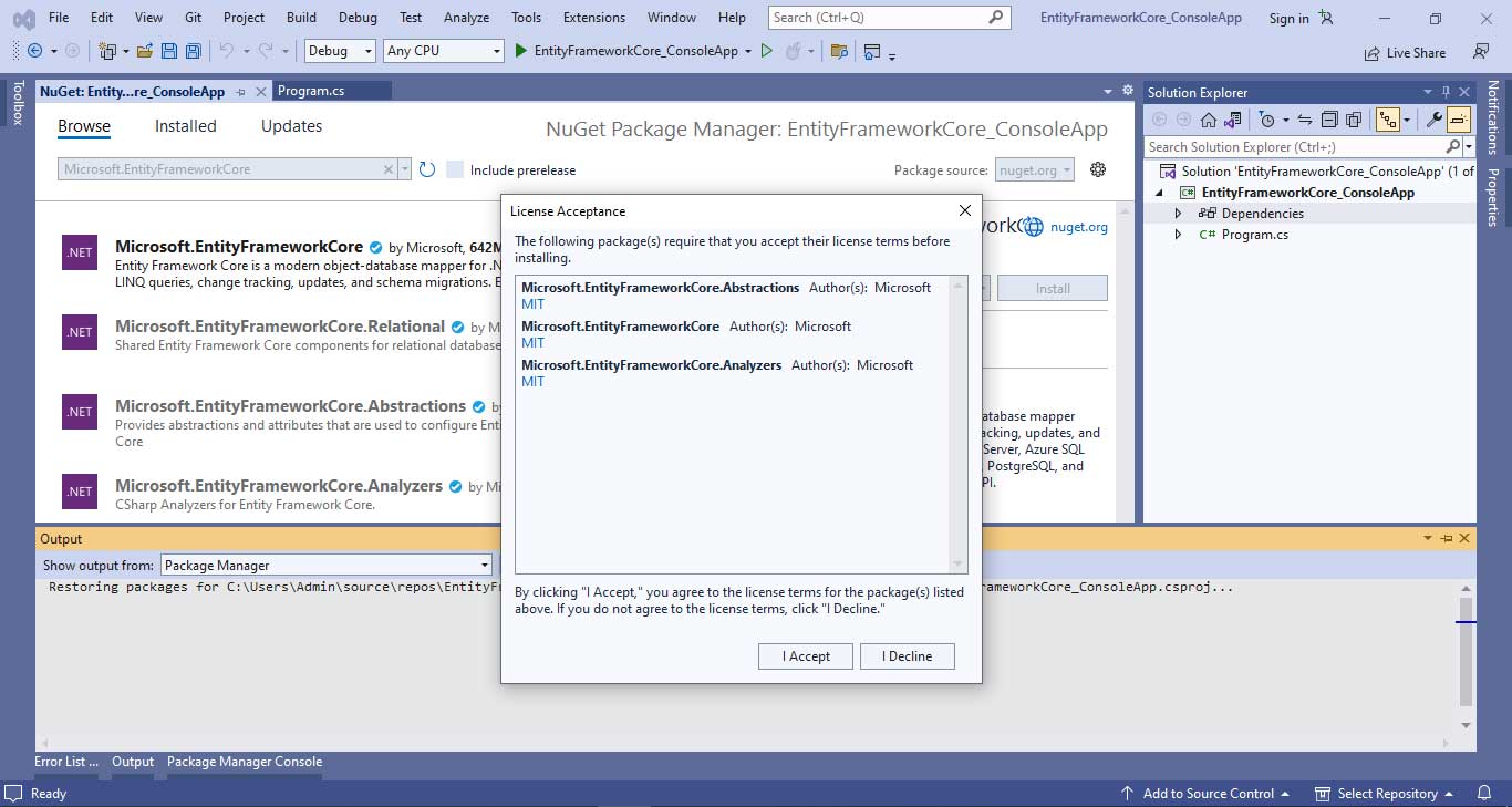 Install Nuget Packages Octopuscodes